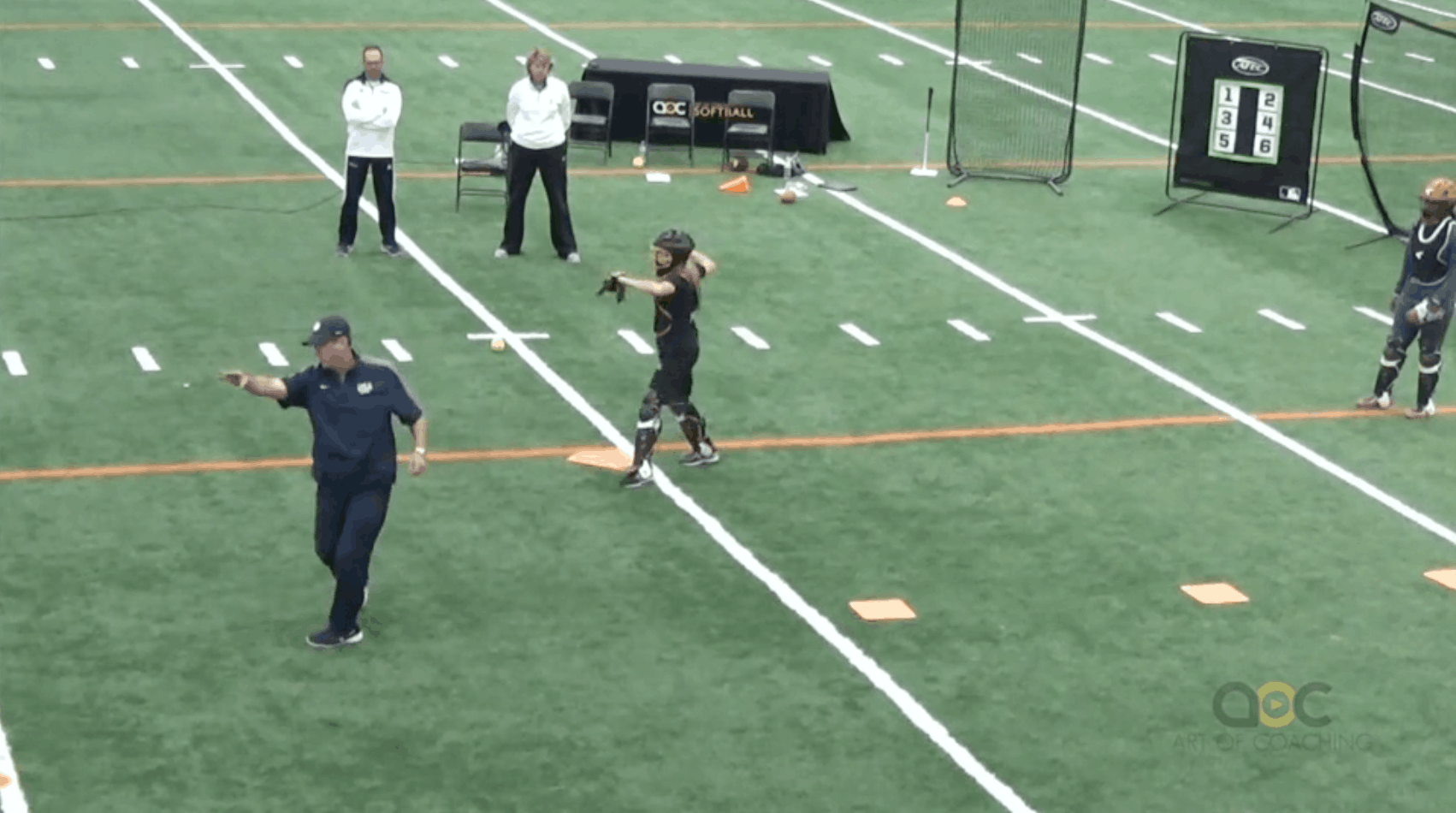 Catching: Throwing footwork | The Art of Coaching Softball