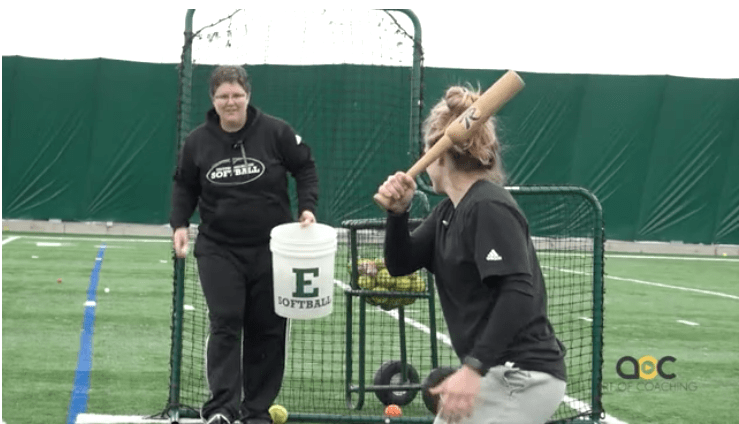 One-handed swinging drill - The Art of Coaching Softball