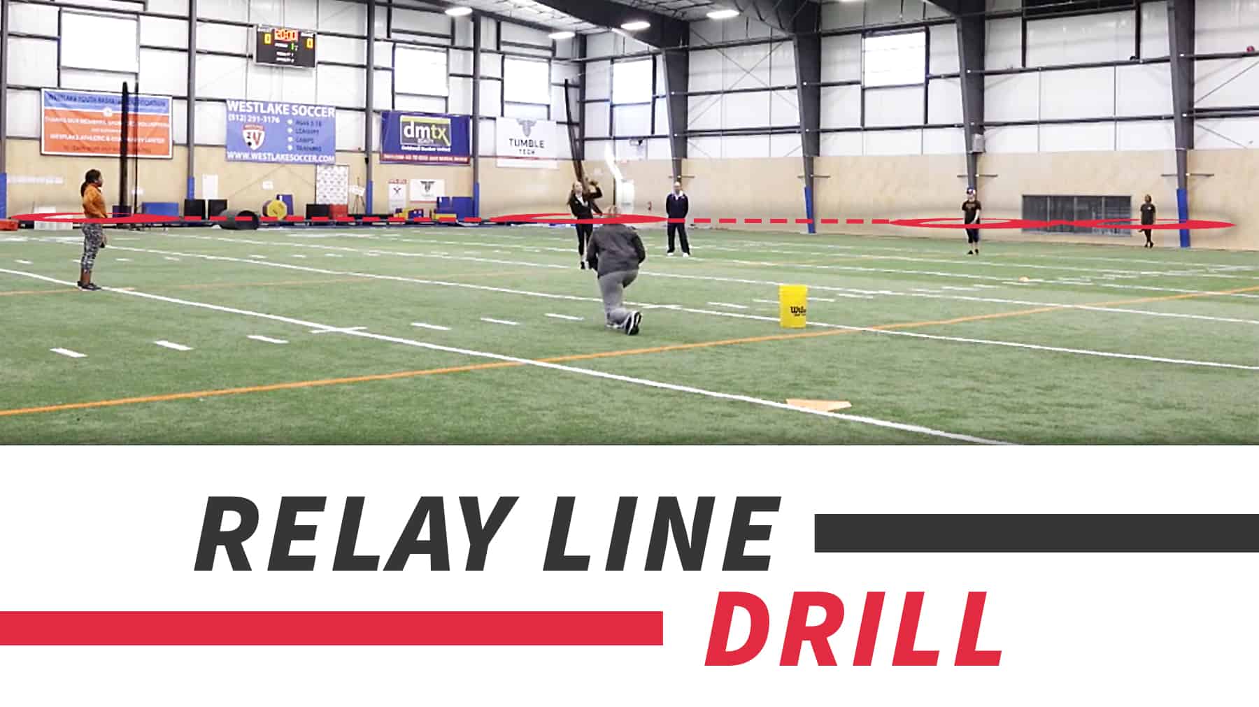 Relay line drill for improving outfield relay throws - The Art of Coaching Softball