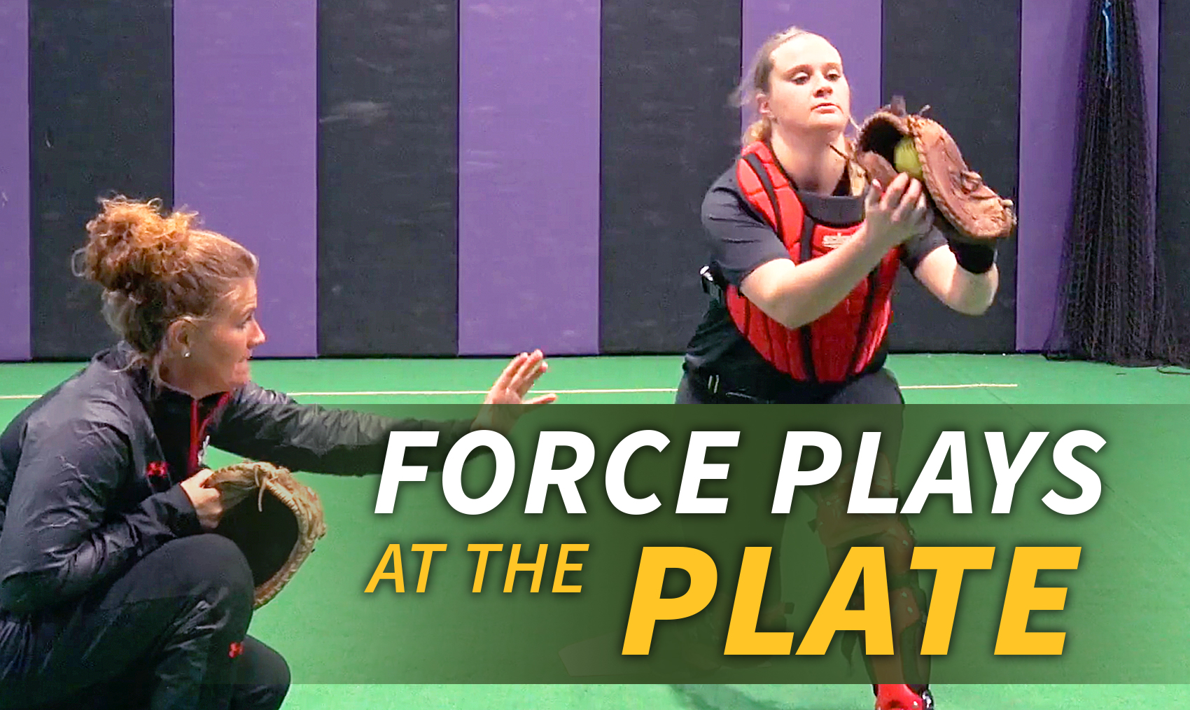 Catching: Force plays at the plate - The Art of Coaching Softball