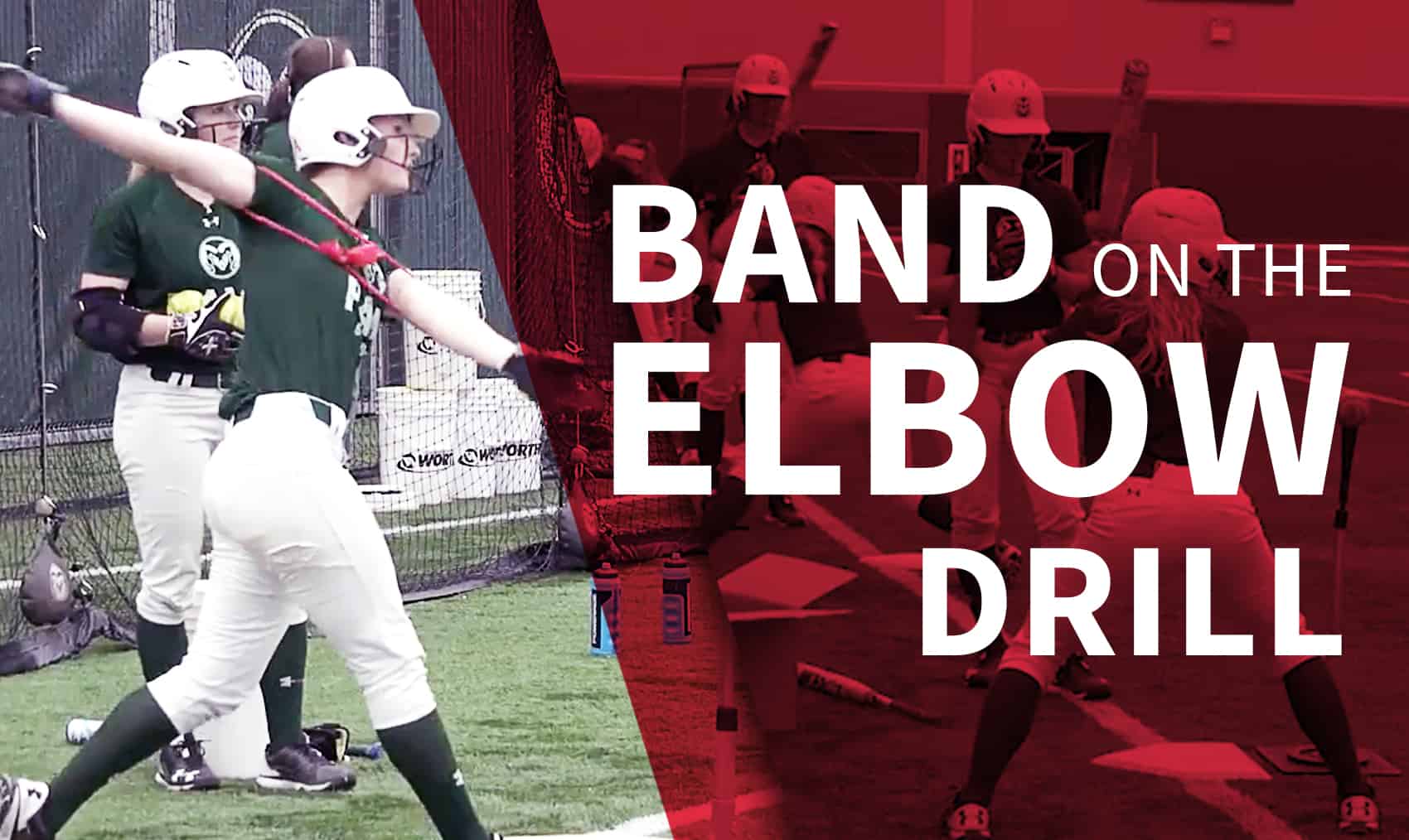 Elbow band drill to prevent front elbow lift - The Art of Coaching Softball